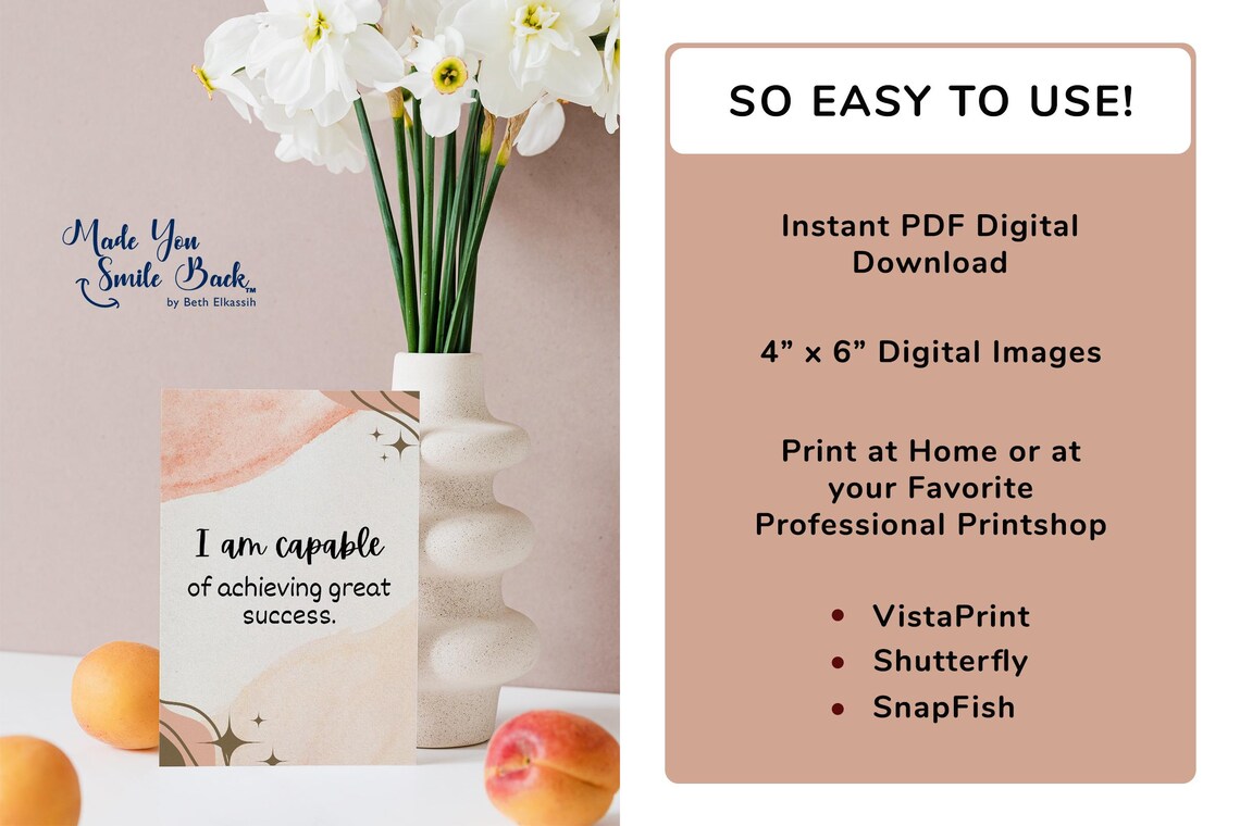 Affirmation Cards for Success, Printable, Station, Daily, Download ...