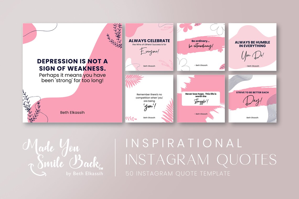 Editable Social Media Inspirational Quotes, Digital Quotes, Social ...