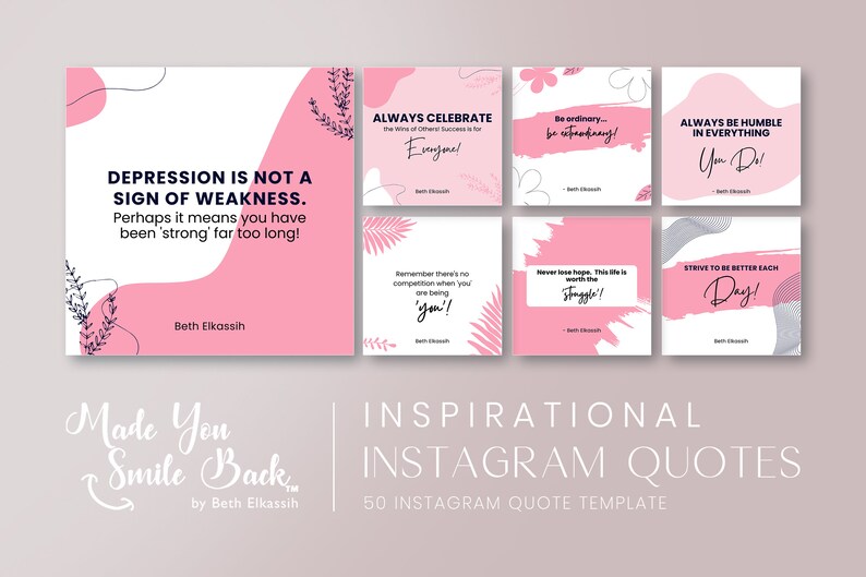 Editable Social Media Inspirational Quotes, Digital Quotes, Social ...