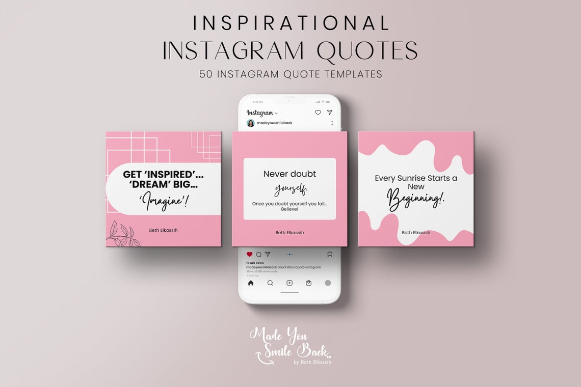 Editable Social Media Inspirational Quotes, Digital Quotes, Social ...