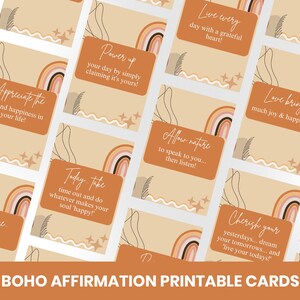 Boho Affirmation Cards: Printable Affirmations, Motivational Deck, Manifestation Cards, Positive ...