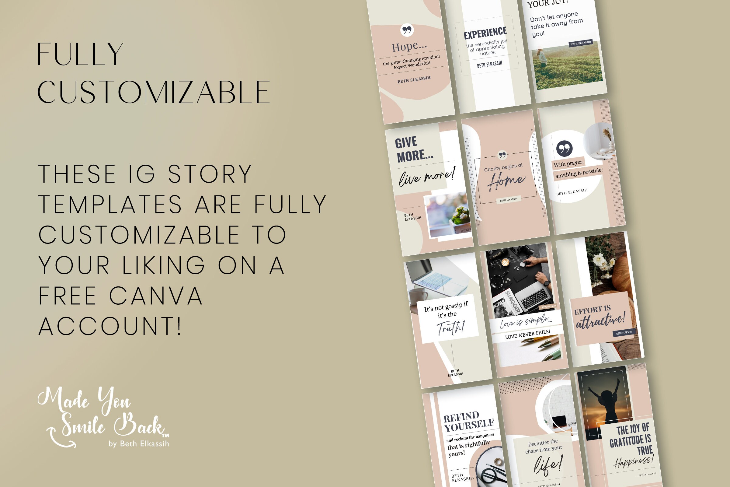 Customizable Happiness Quotes Instagram Story Template, Canva Template ...