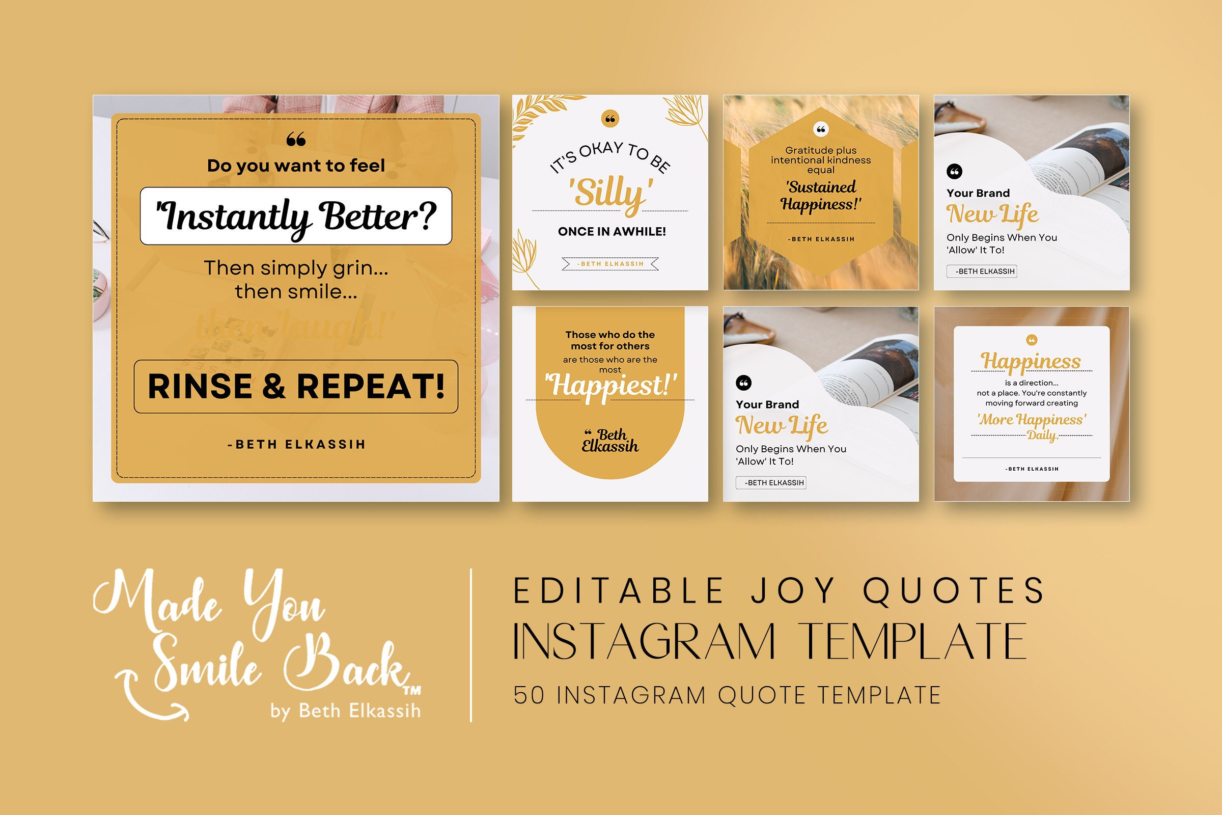 Editable Joy Quotes, Canva Template Instagram, Editable Quotes ...