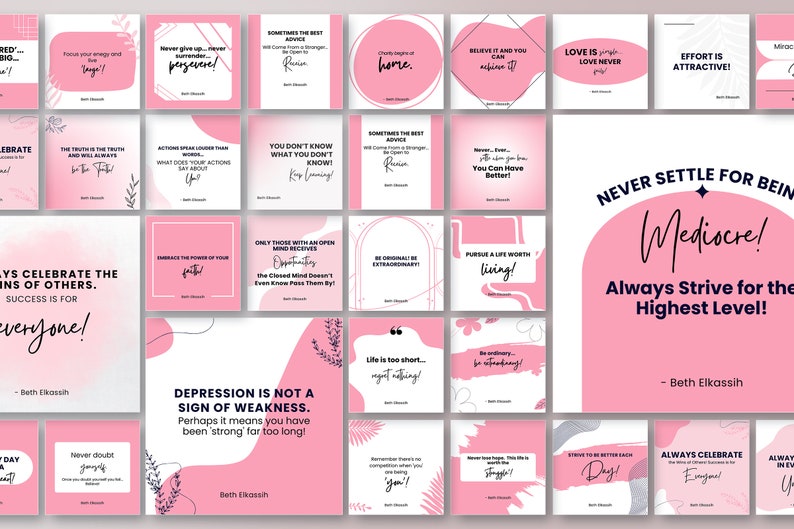 Editable Social Media Inspirational Quotes, Digital Quotes, Social ...