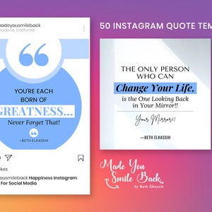 Canva Editable Quote for Happiness Instagram, Canva Templates, Canva ...