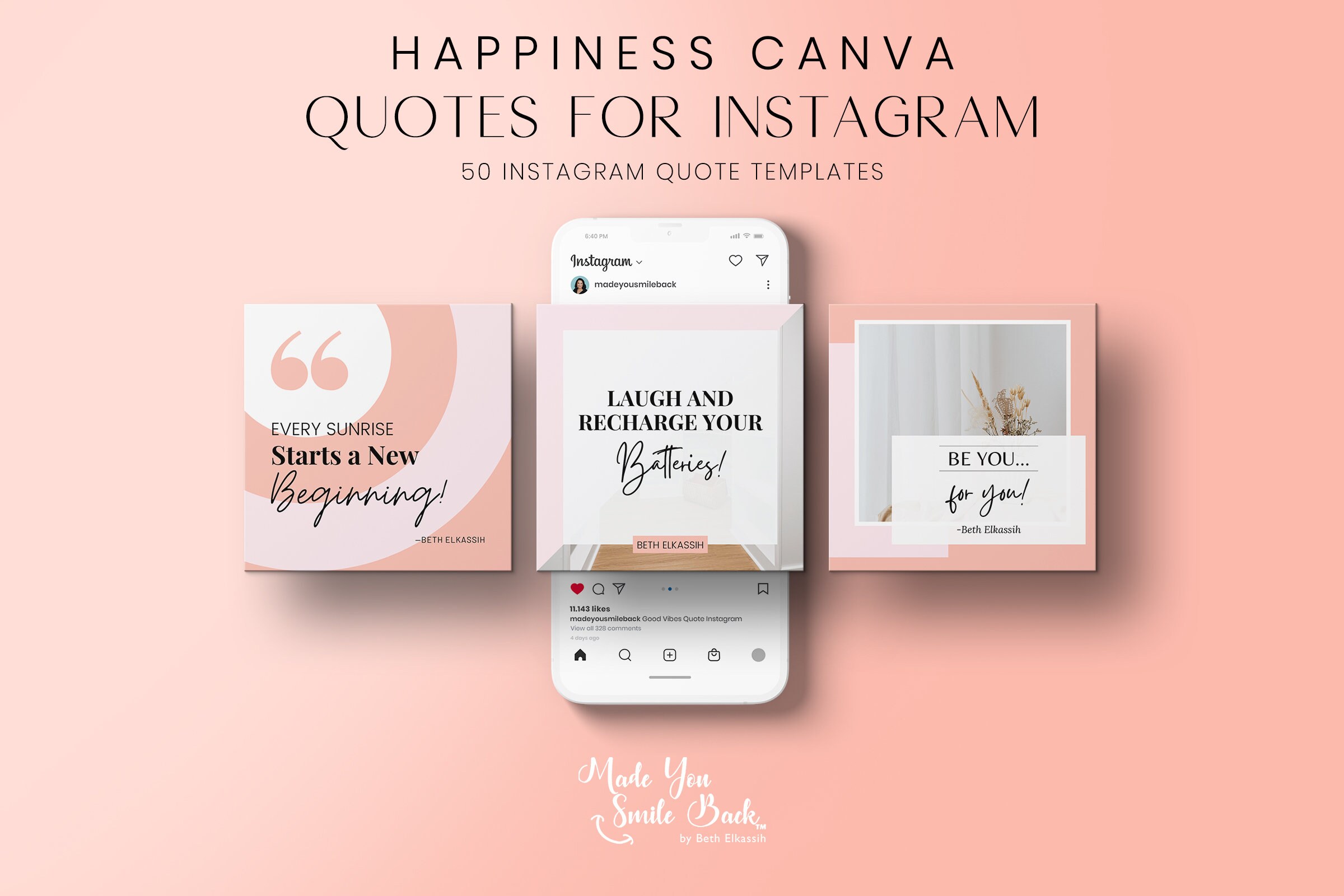 Happiness Canva Quotes for Instagram, Customizable Quotes, Canva Quotes ...