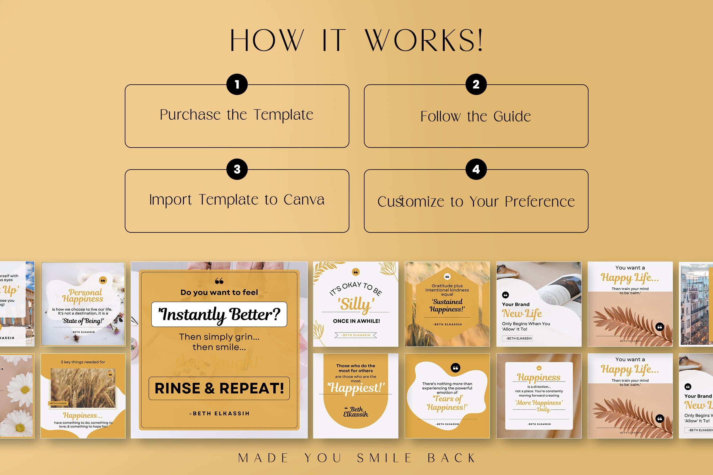 Editable Joy Quotes, Canva Template Instagram, Editable Quotes ...