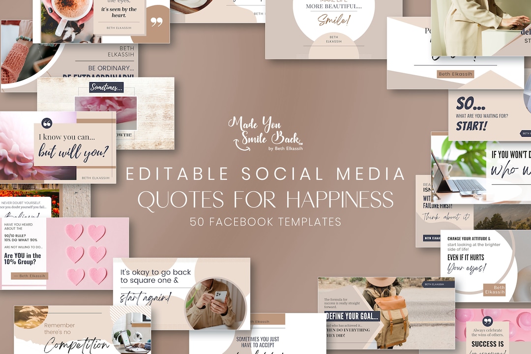 Editable Social Media Quotes, Happiness Quotes Facebook Quotes ...