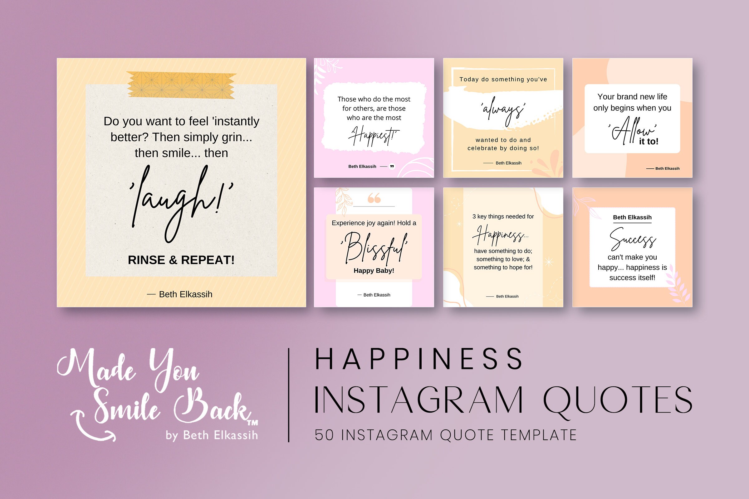 Editable Happiness Quotes for Instagram Happiness Quotes - Etsy
