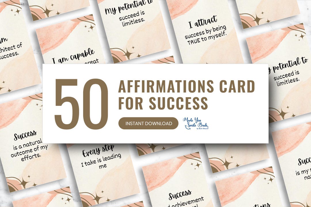 Affirmation Cards for Success, Printable, Station, Daily, Download ...