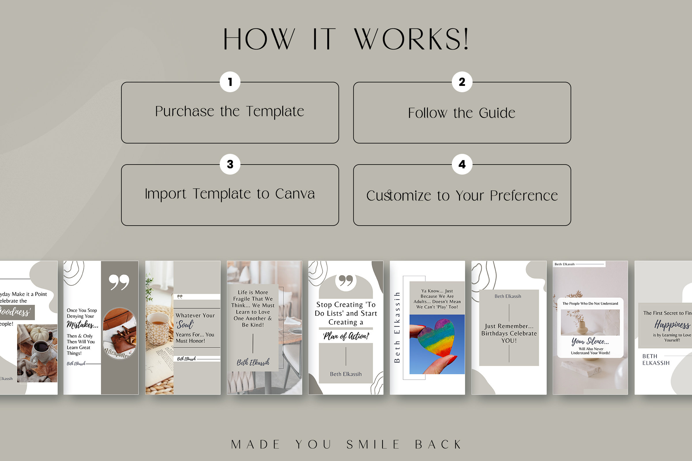 Happiness Quotes, Canva Template Canva Instagram Instagram Story ...