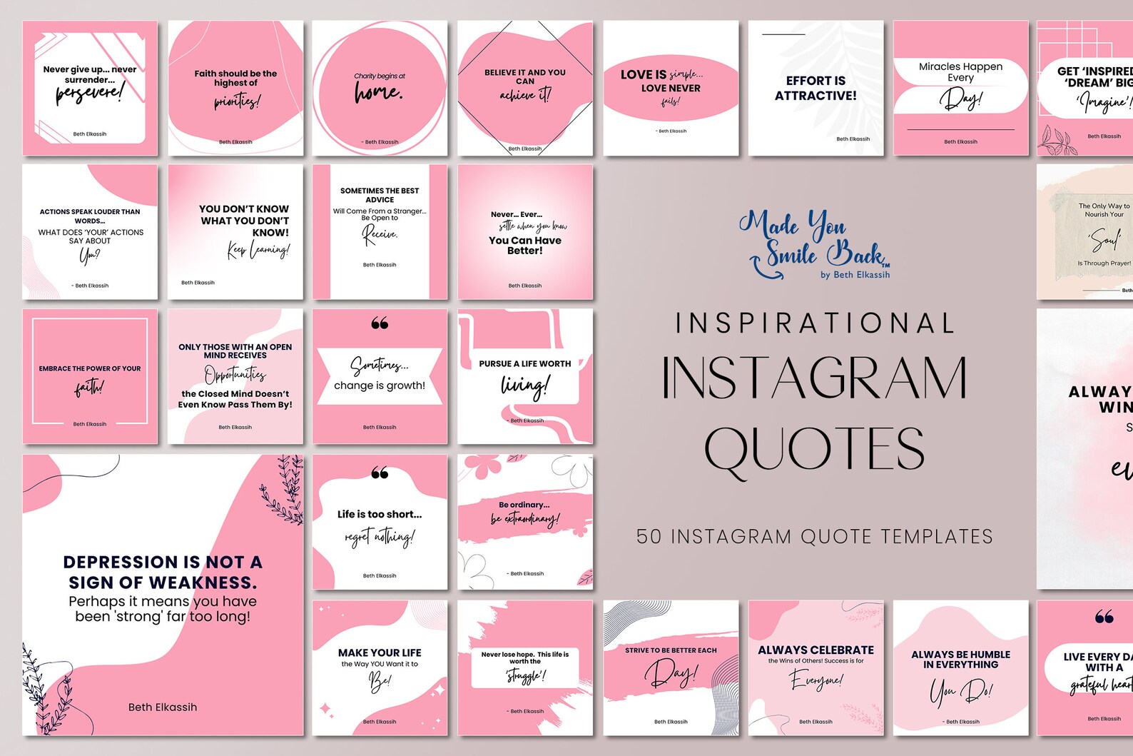 Editable Social Media Inspirational Quotes, Digital Quotes, Social ...