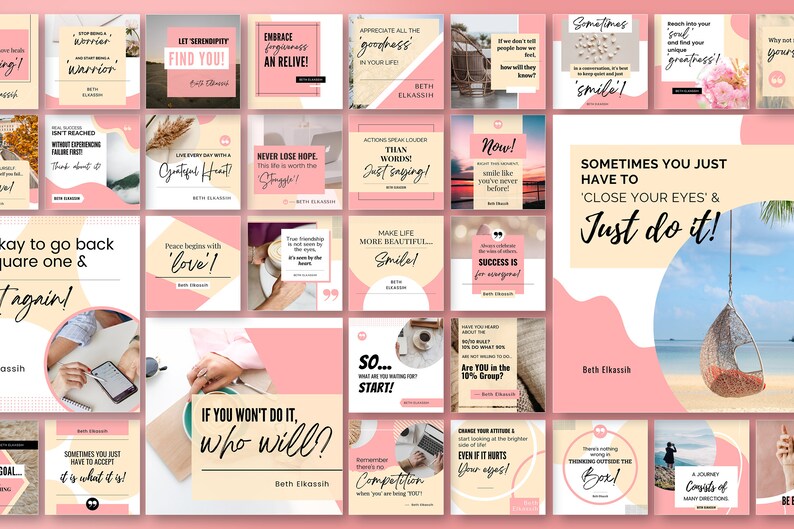 Customizable Happiness Quotes, Canva Template, Canva Instgaram ...