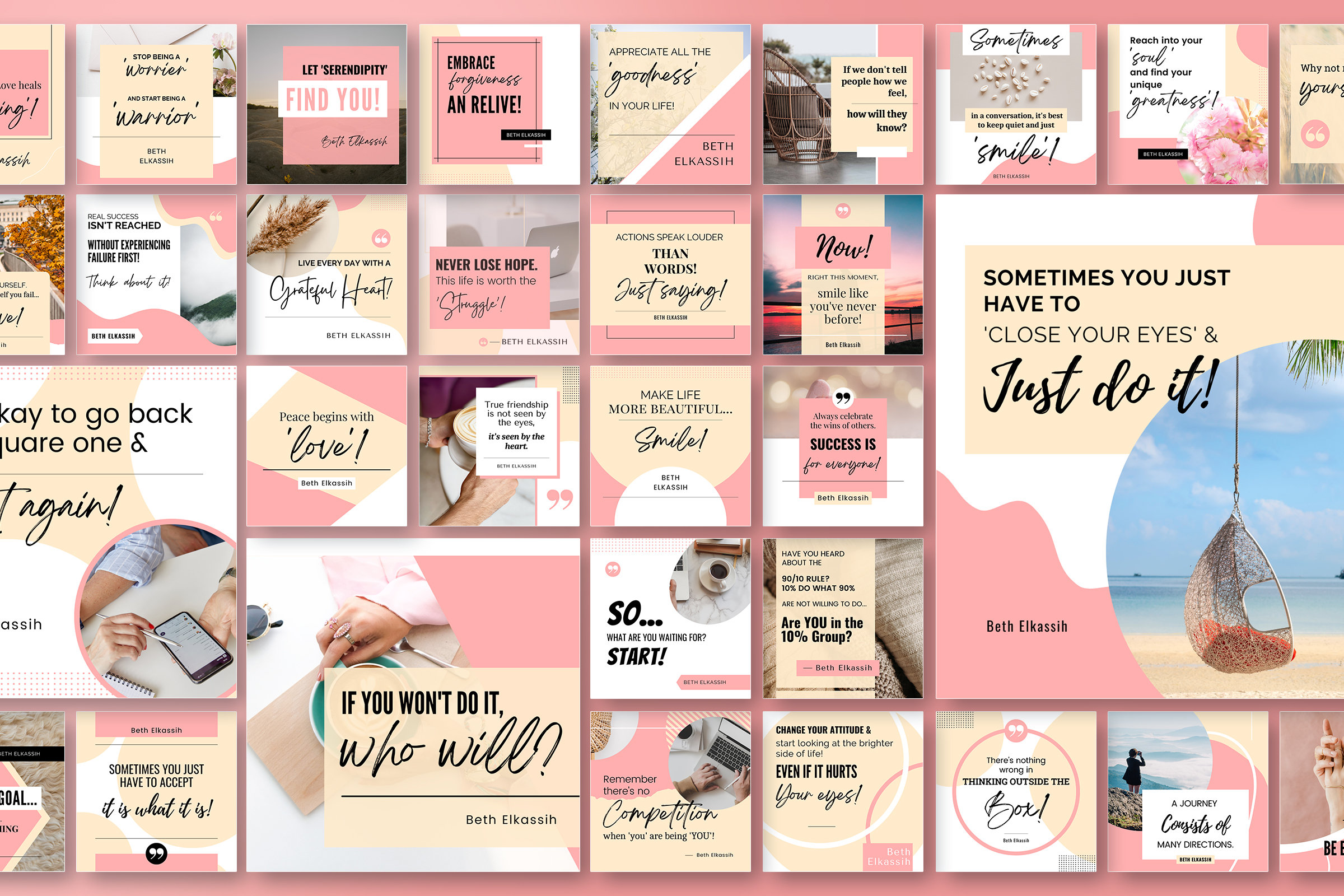 Customizable Happiness Quotes, Canva Template, Canva Instgaram ...