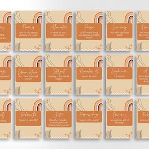 Boho Affirmation Cards: Printable Affirmations, Motivational Deck ...