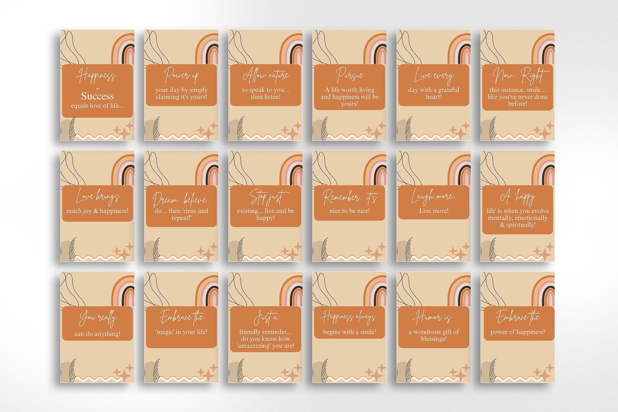 Boho Affirmation Cards: Printable Affirmations, Motivational Deck ...