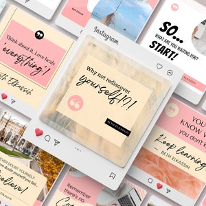 Customizable Happiness Quotes, Canva Template, Canva Instgaram ...
