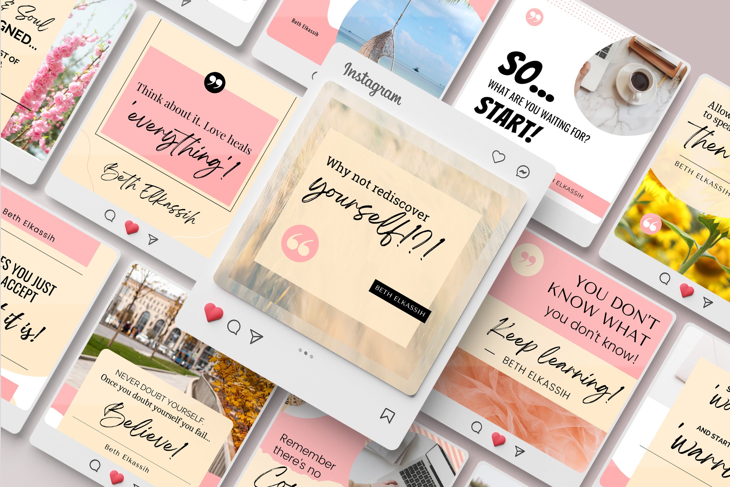 Customizable Happiness Quotes, Canva Template, Canva Instgaram ...