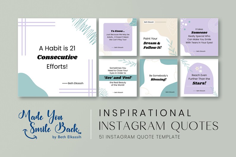 Editable Instagram Inspirational Quotes for Social Media, Editable ...