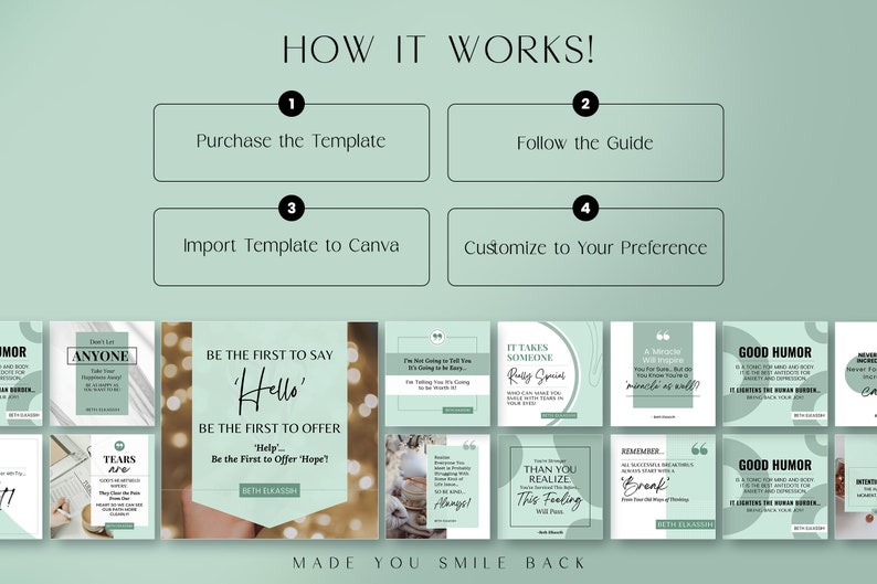 Editable Happiness Quotes, Canva Template Instagram, Editable Quotes ...