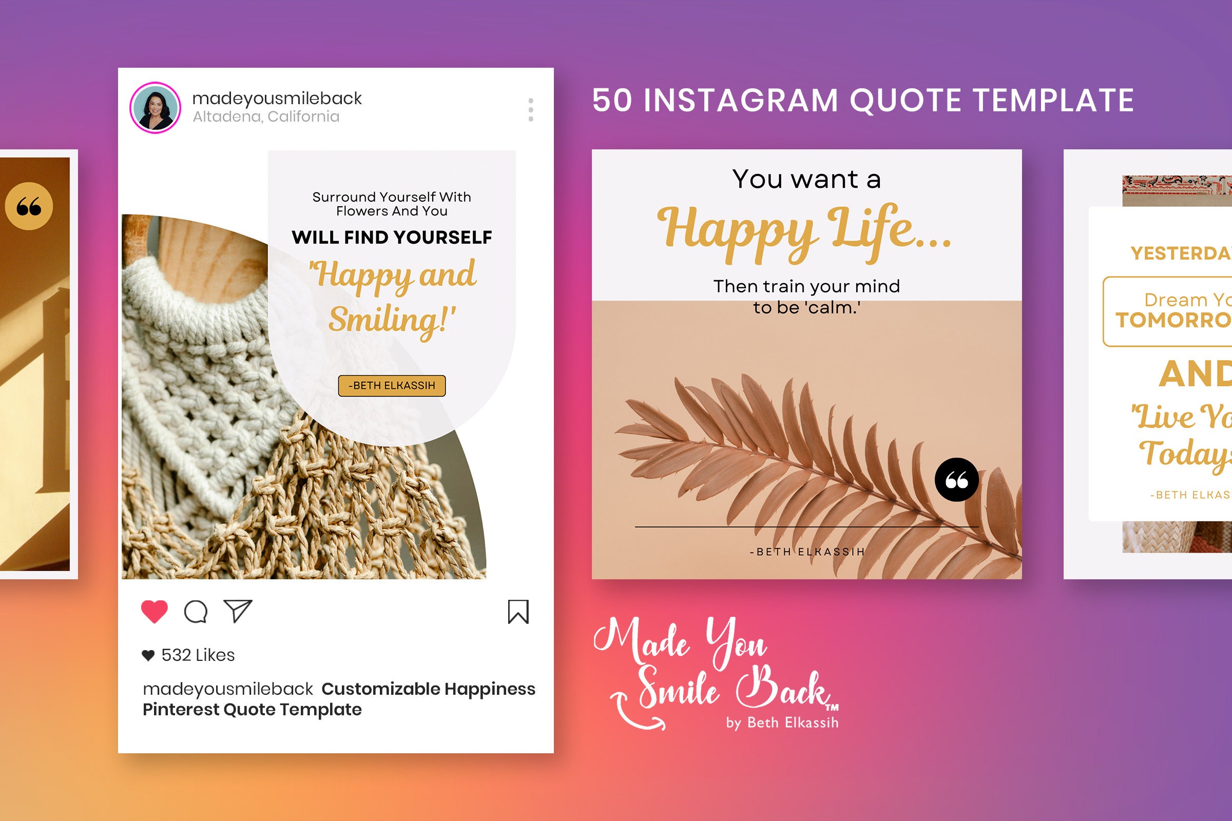 Editable Joy Quotes, Canva Template Instagram, Editable Quotes ...