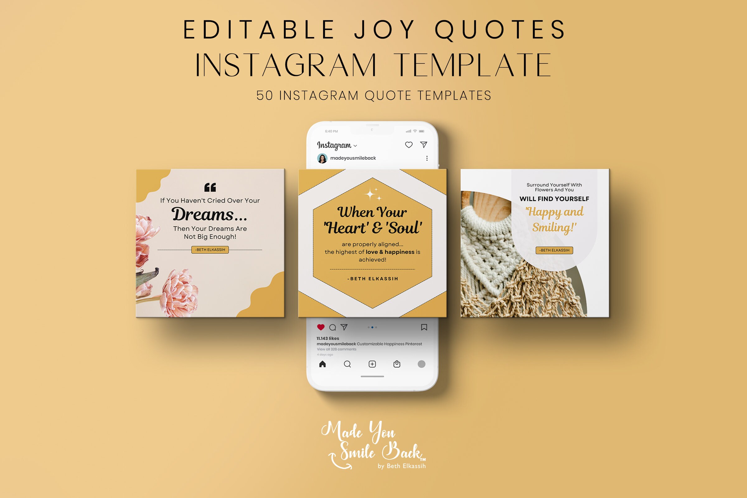 Editable Joy Quotes, Canva Template Instagram, Editable Quotes ...
