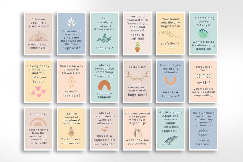 Kindness Affirmations Printables Cards, Positive Affirmation, Daily ...