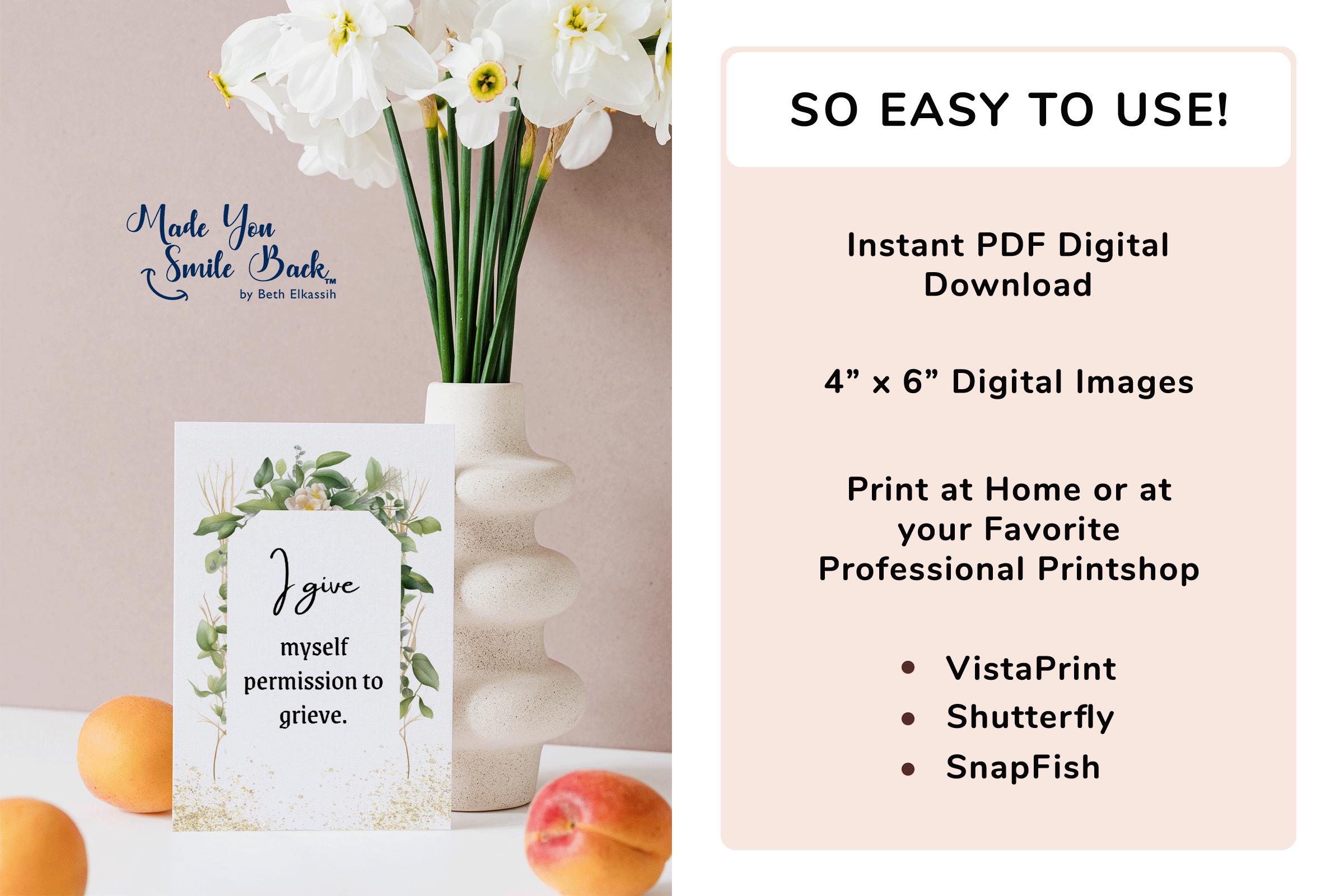 Grief Affirmation Cards, Comfort Cards, Solace Cards, Meditation ...