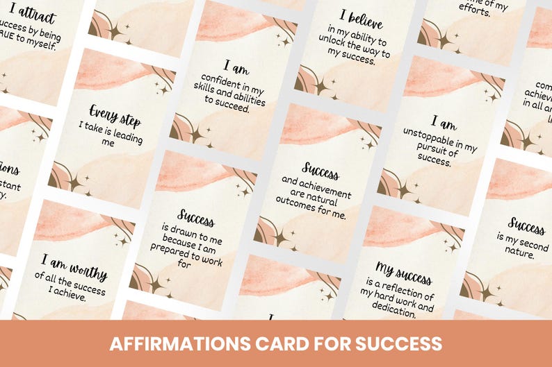 Affirmation Cards for Success, Printable, Station, Daily, Download ...