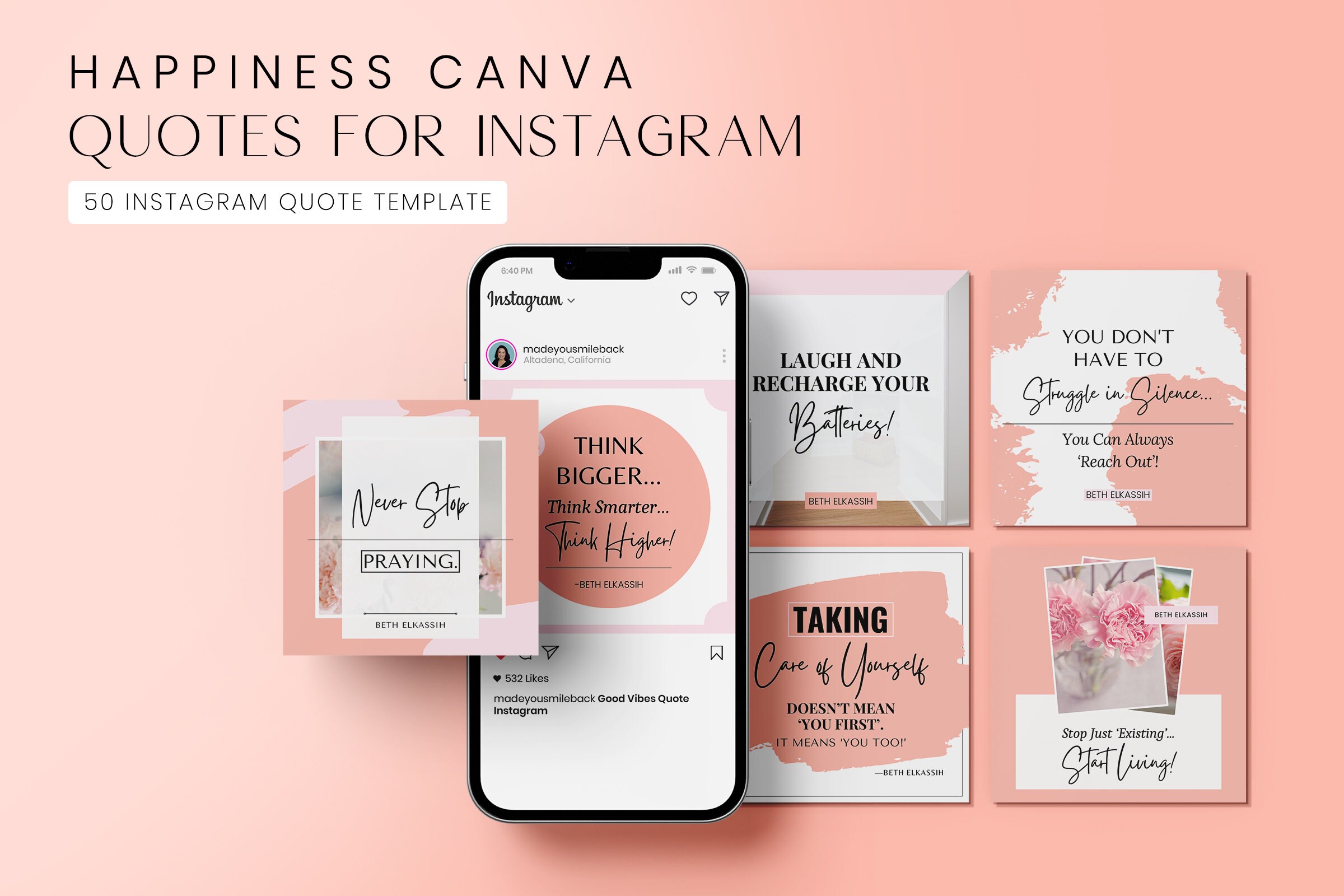 Happiness Canva Quotes for Instagram, Customizable Quotes, Canva Quotes ...