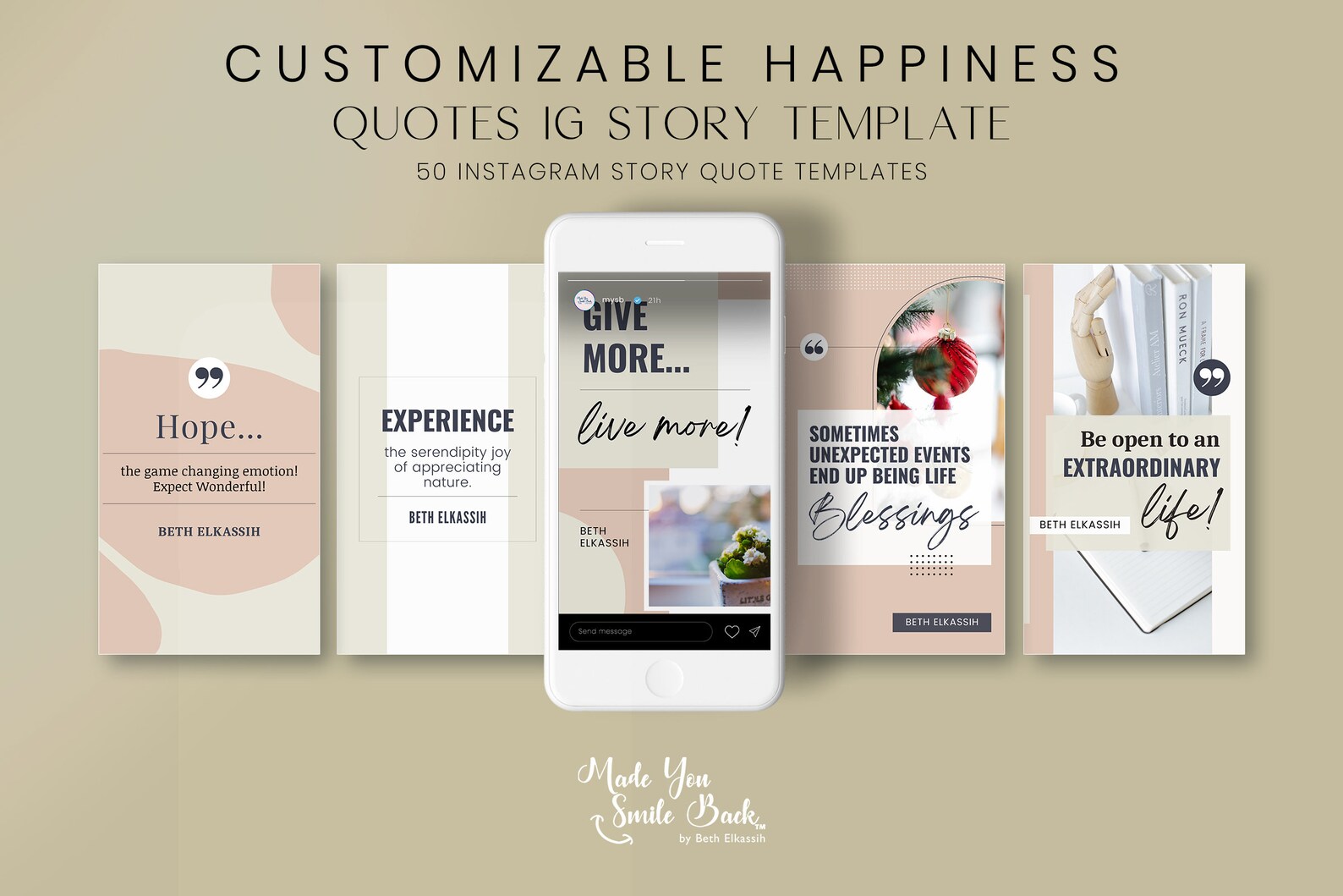 Customizable Happiness Quotes Instagram Story Template, Canva Template ...