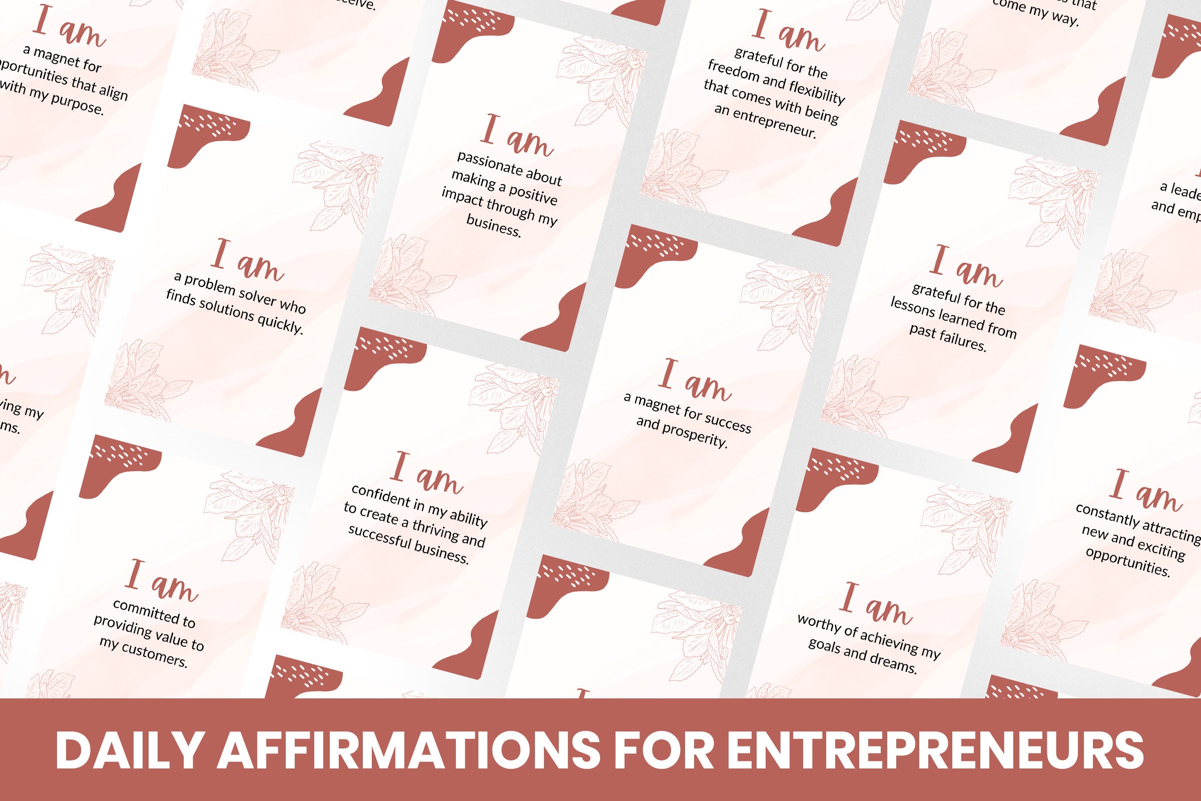 Printable Daily Affirmations for Entrepreneurs, Daily Affirmations ...