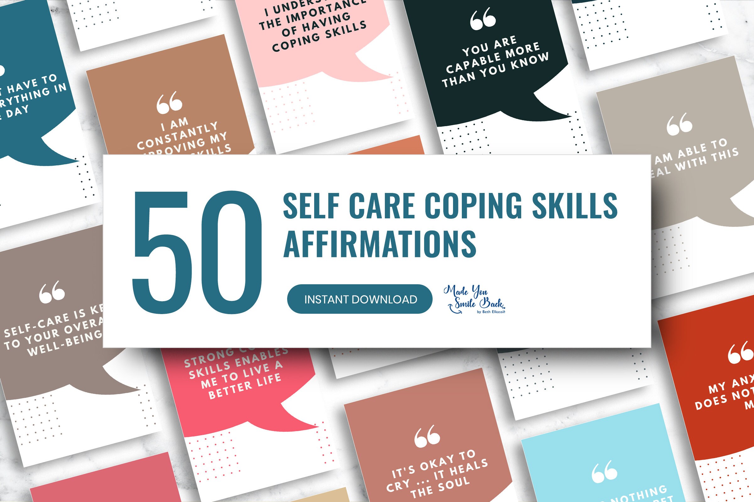 Self Care Affirmation Cards, Positive Quote, Affirmations Cards, Self ...