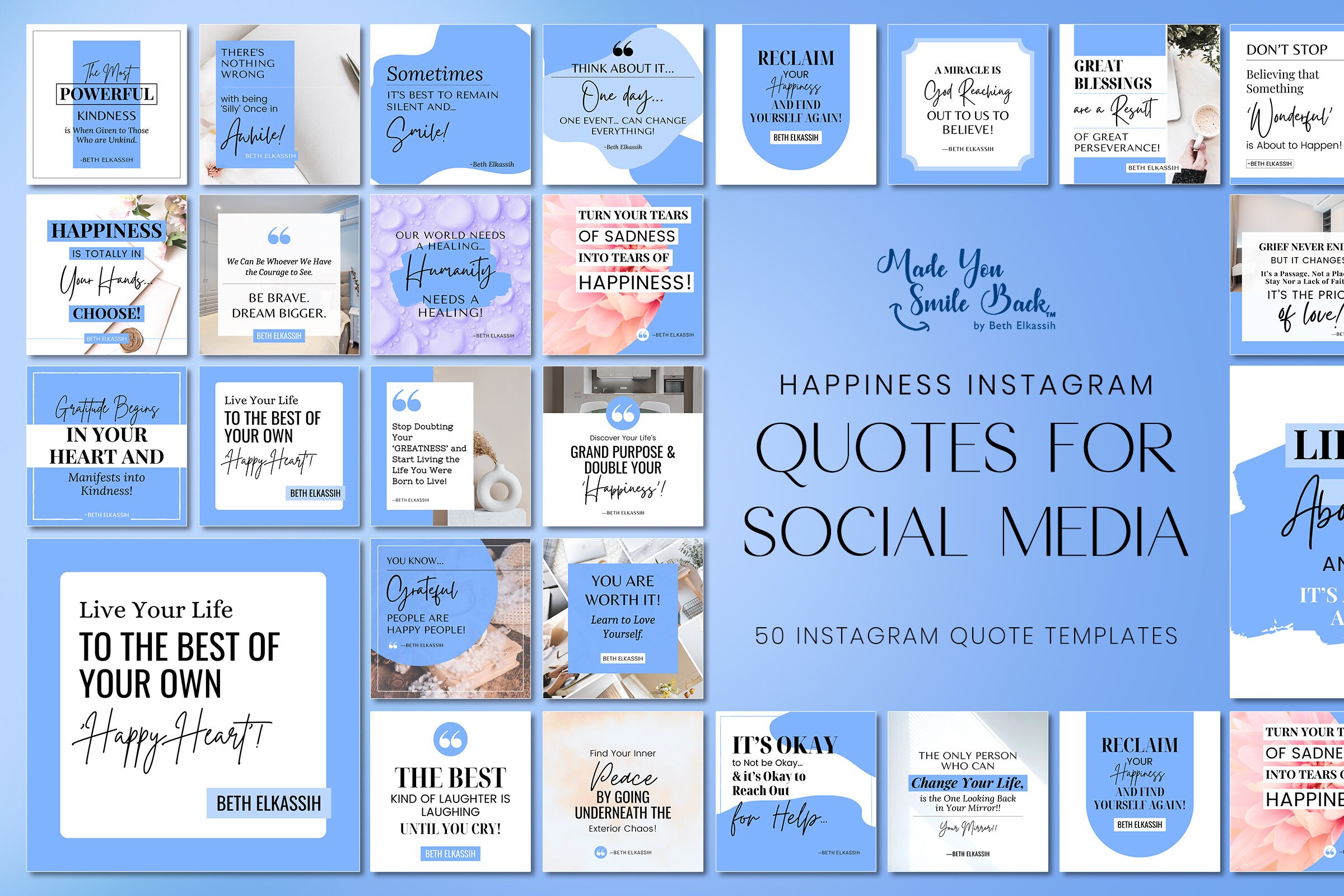 Canva Editable Quote for Happiness Instagram, Canva Templates, Canva ...