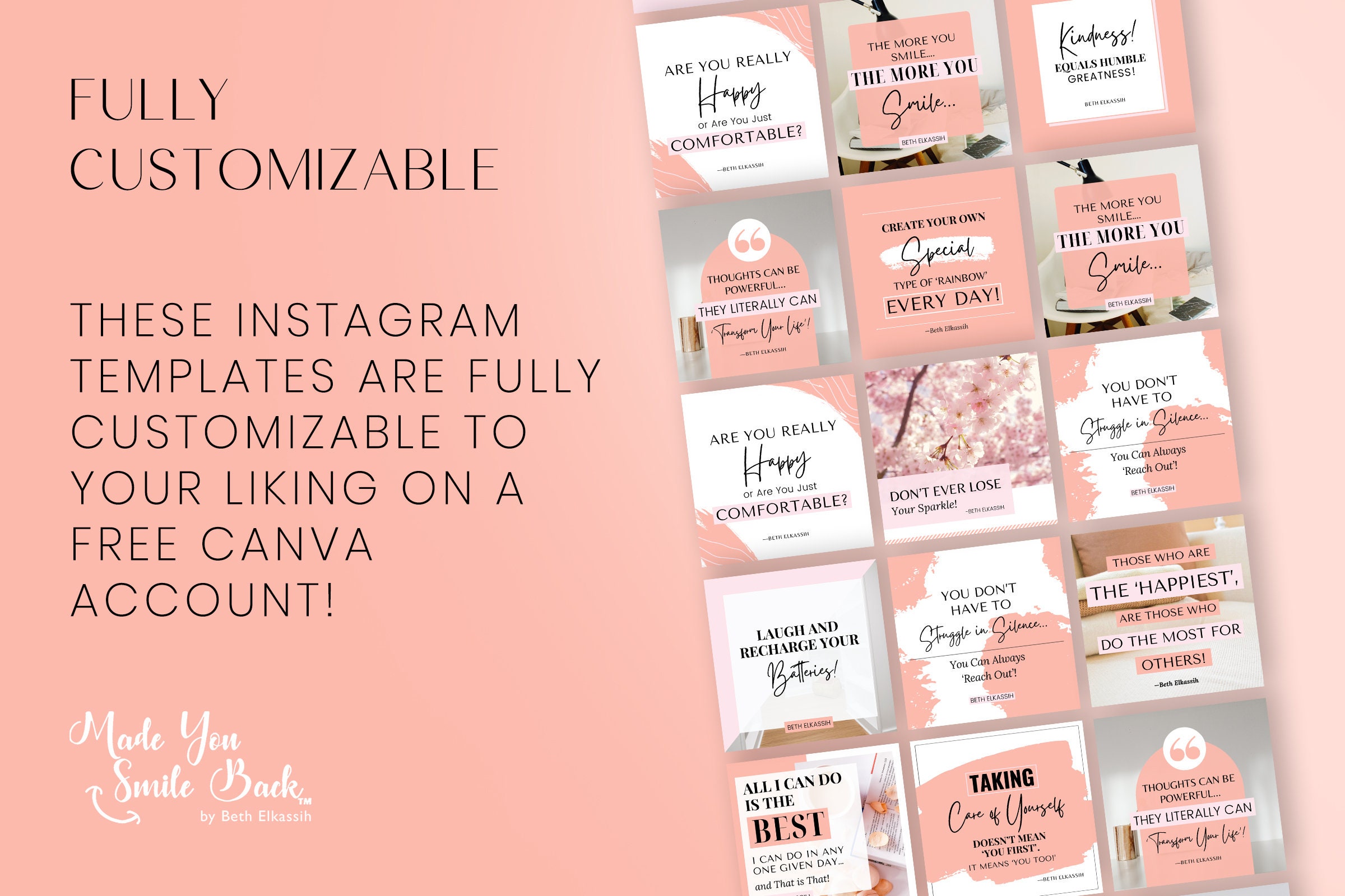 Happiness Canva Quotes for Instagram, Customizable Quotes, Canva Quotes ...