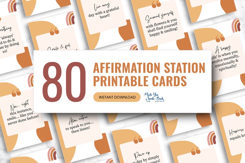 Affirmation Station Printables Cards for Teens Positive - Etsy Australia