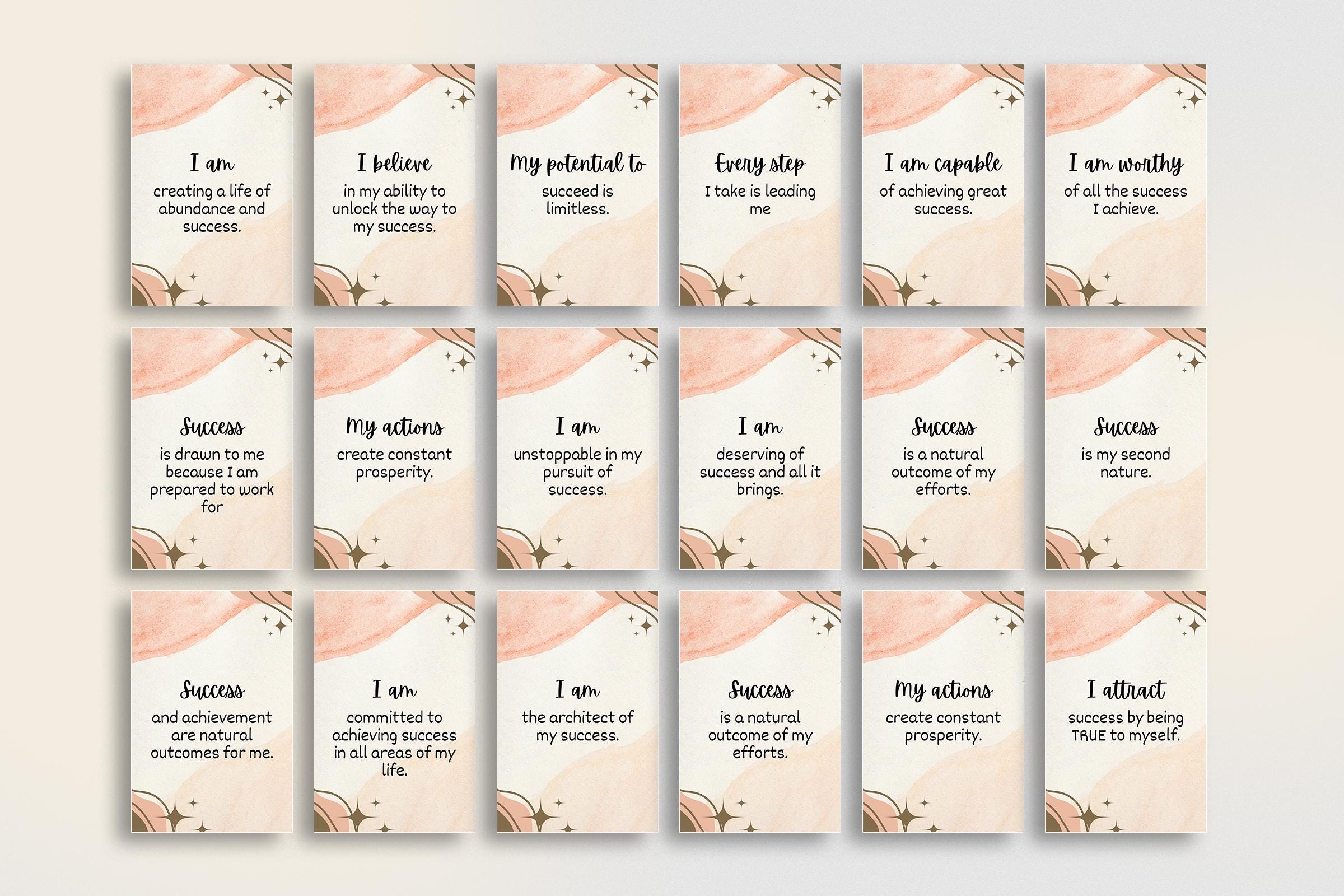 Affirmation Cards for Success, Printable, Station, Daily, Download ...