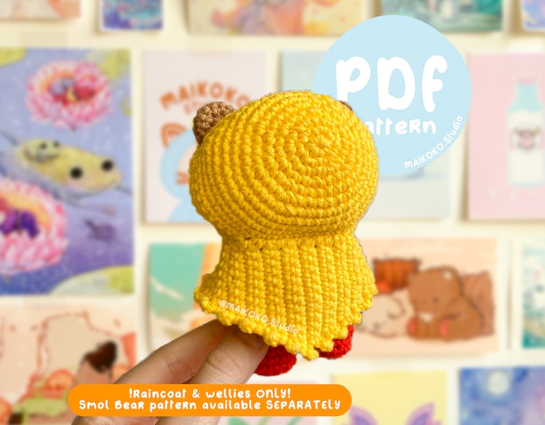 Rainy Day Outfit Crochet PATTERN - an Adorable Little Raincape and a ...
