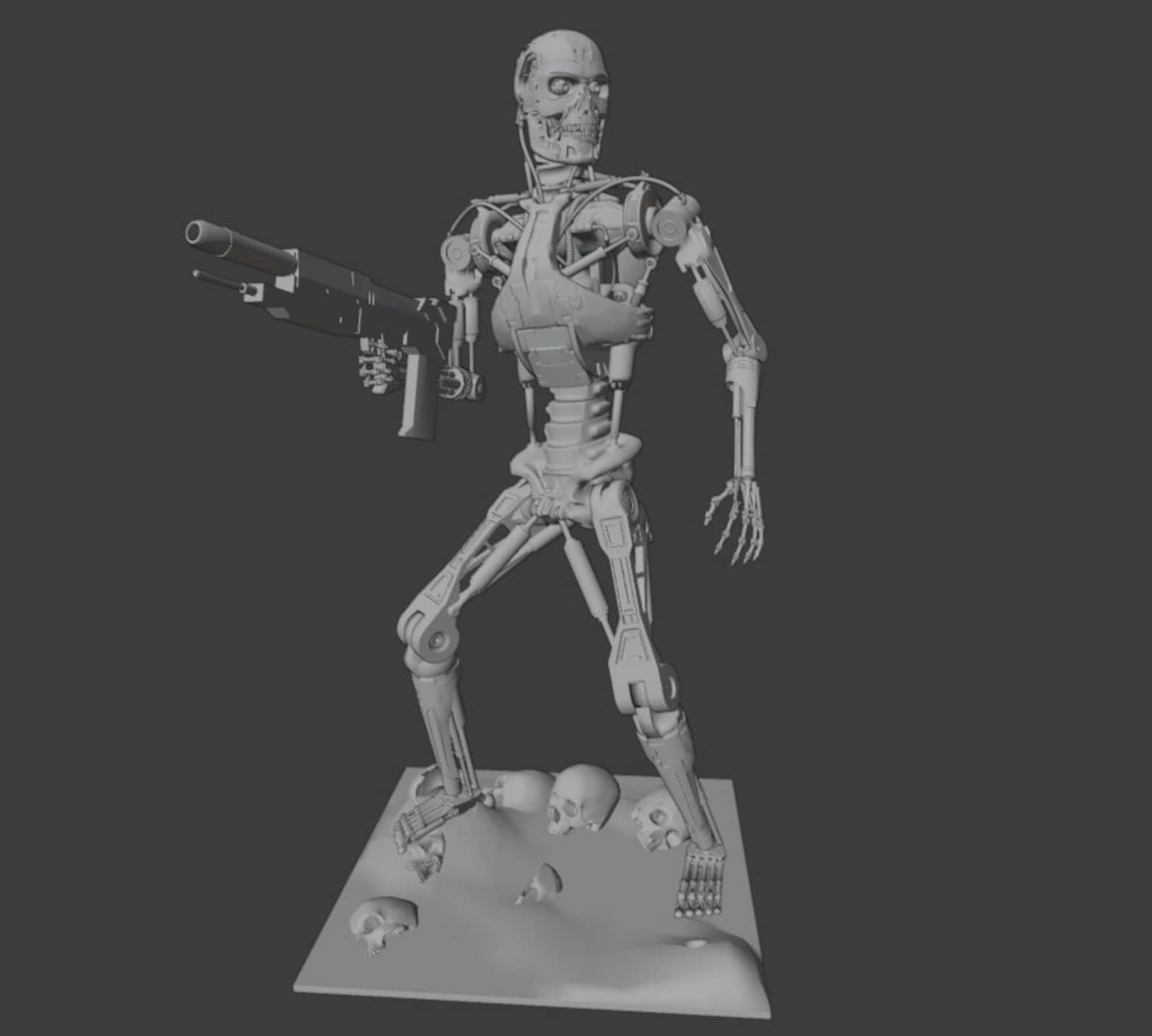 T-800 Modelo de endoesqueleto para impresión 3D - Etsy España