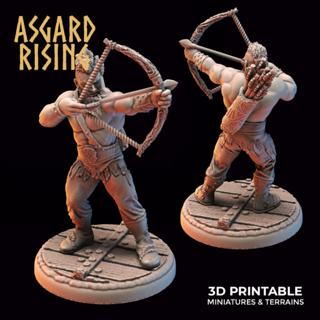 Male Viking Archer Miniature for Tabletop Rpgs | Asgard Rising ...