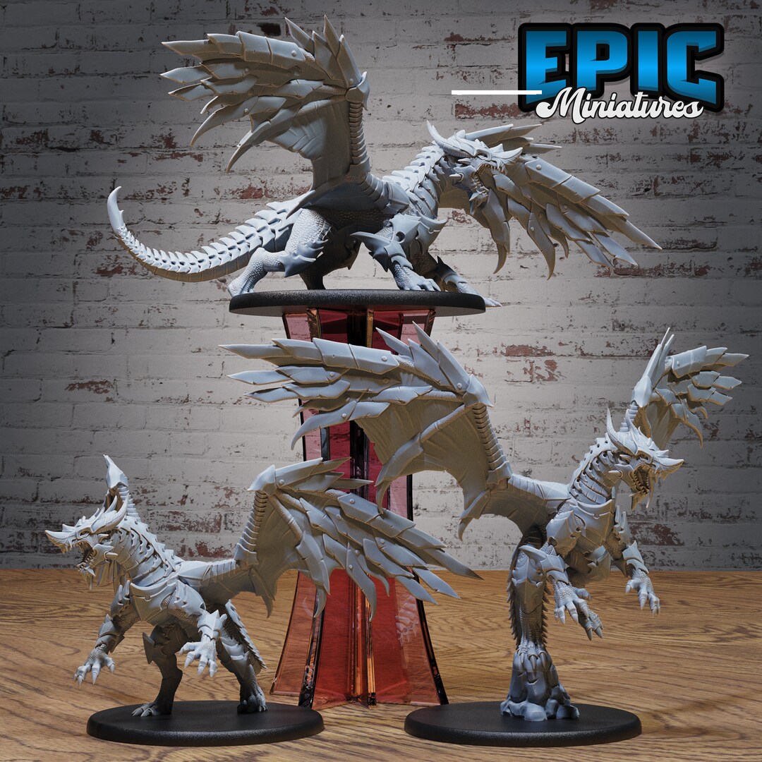 Armored Dragon (large Creature), Dwarf Mountain - Epic Miniatures ...