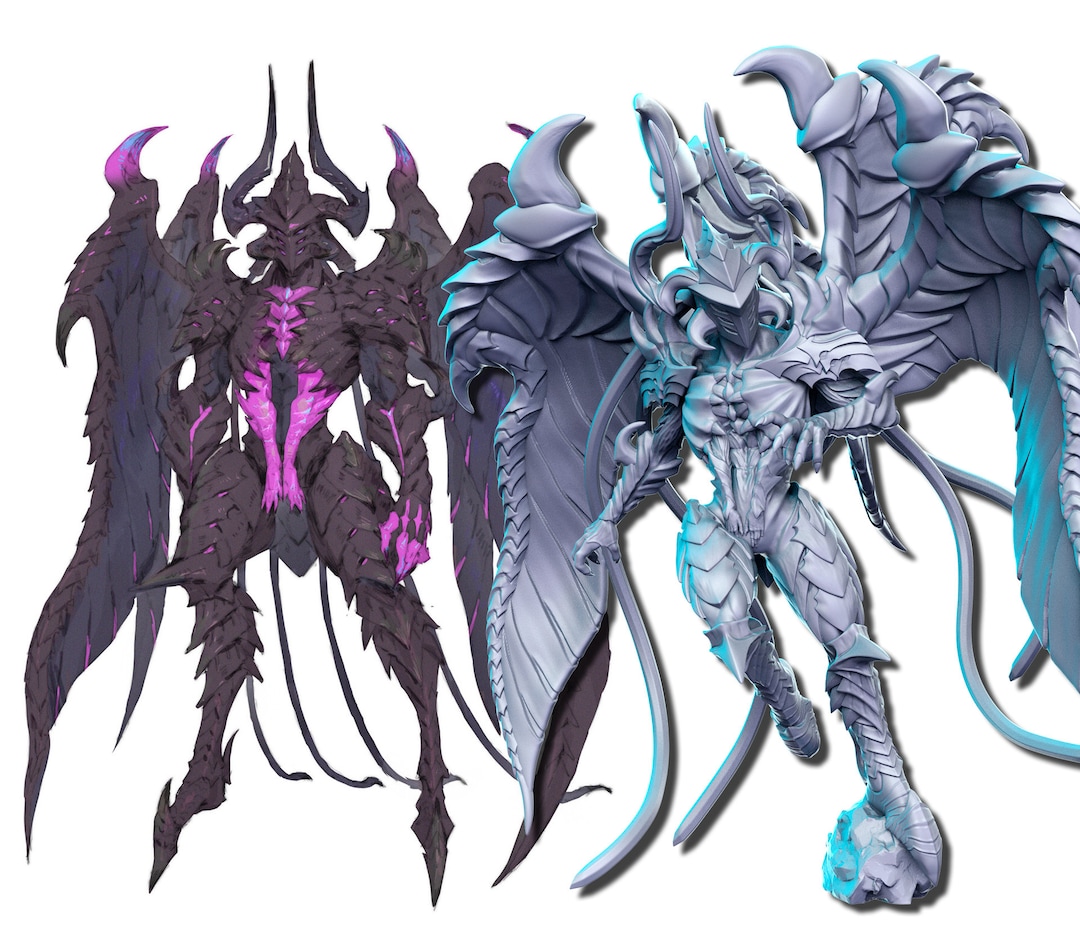 Armored Demon Knight Miniature for Tabletop Rpgs Neokingdoms STL Vol 2 ...