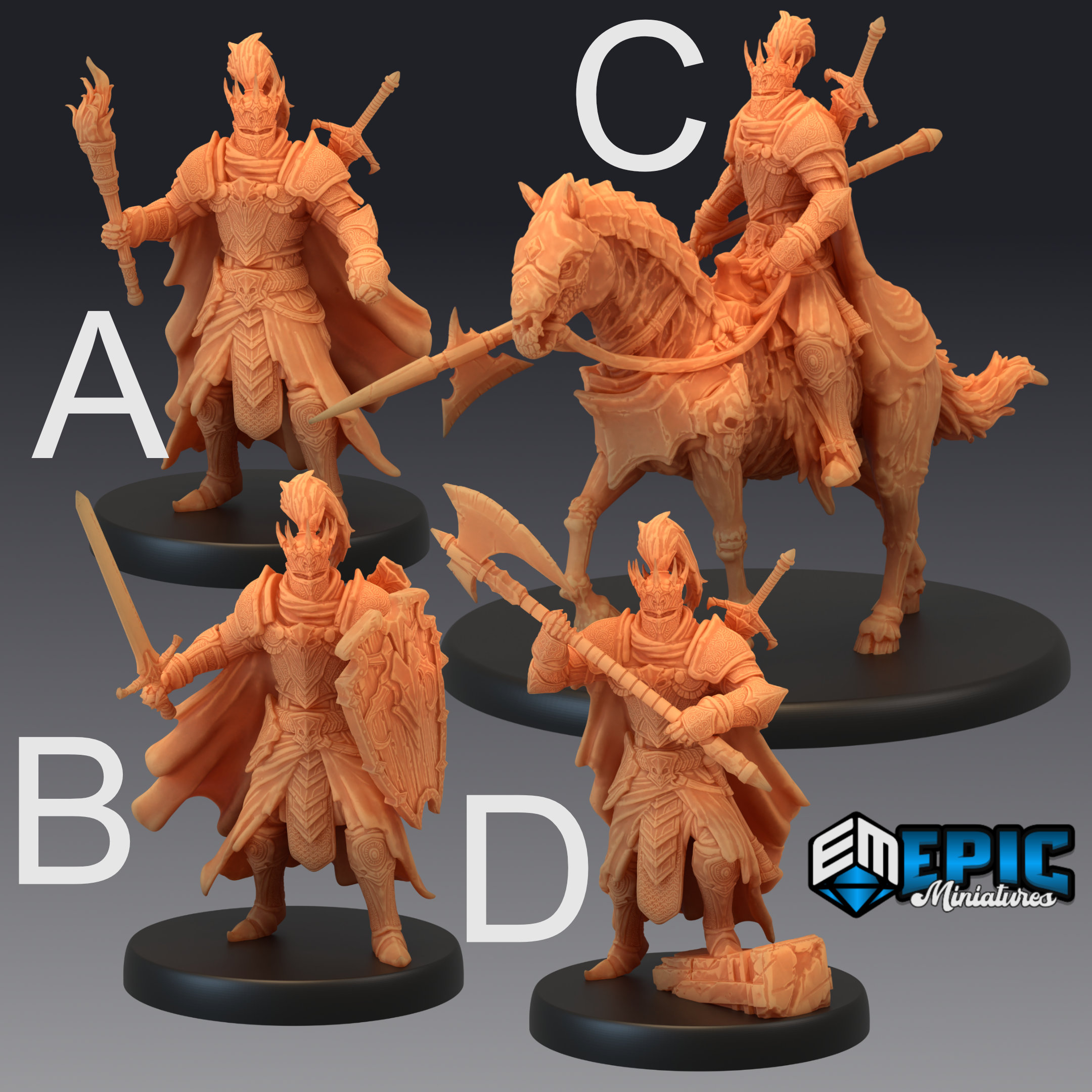 Death Knight Epic Miniatures Dungeons & Dragons - Etsy