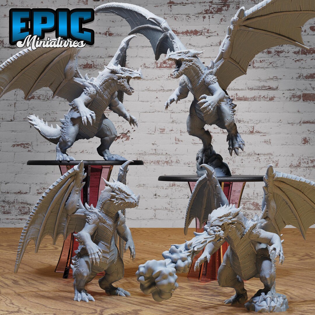 Bipedal Dragon (huge Miniature), Age of Dragons #4850-4862 - Epic ...