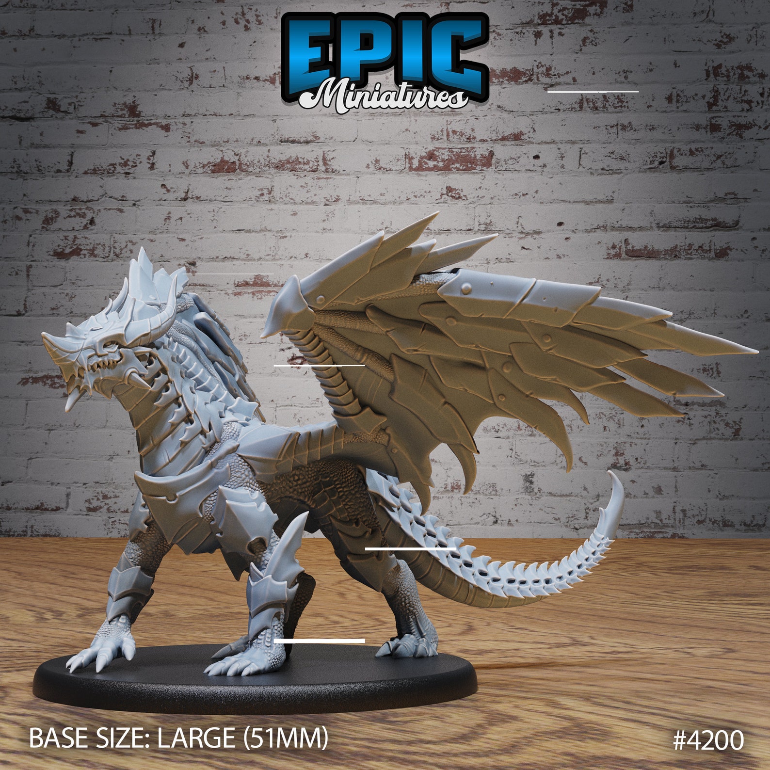 Armored Dragon Mount and Rider (large Creature), Dwarf Mountain - Epic ...
