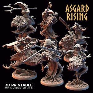 Goblin Trollhound Riders Miniature for Tabletop Games | Asgard Rising ...
