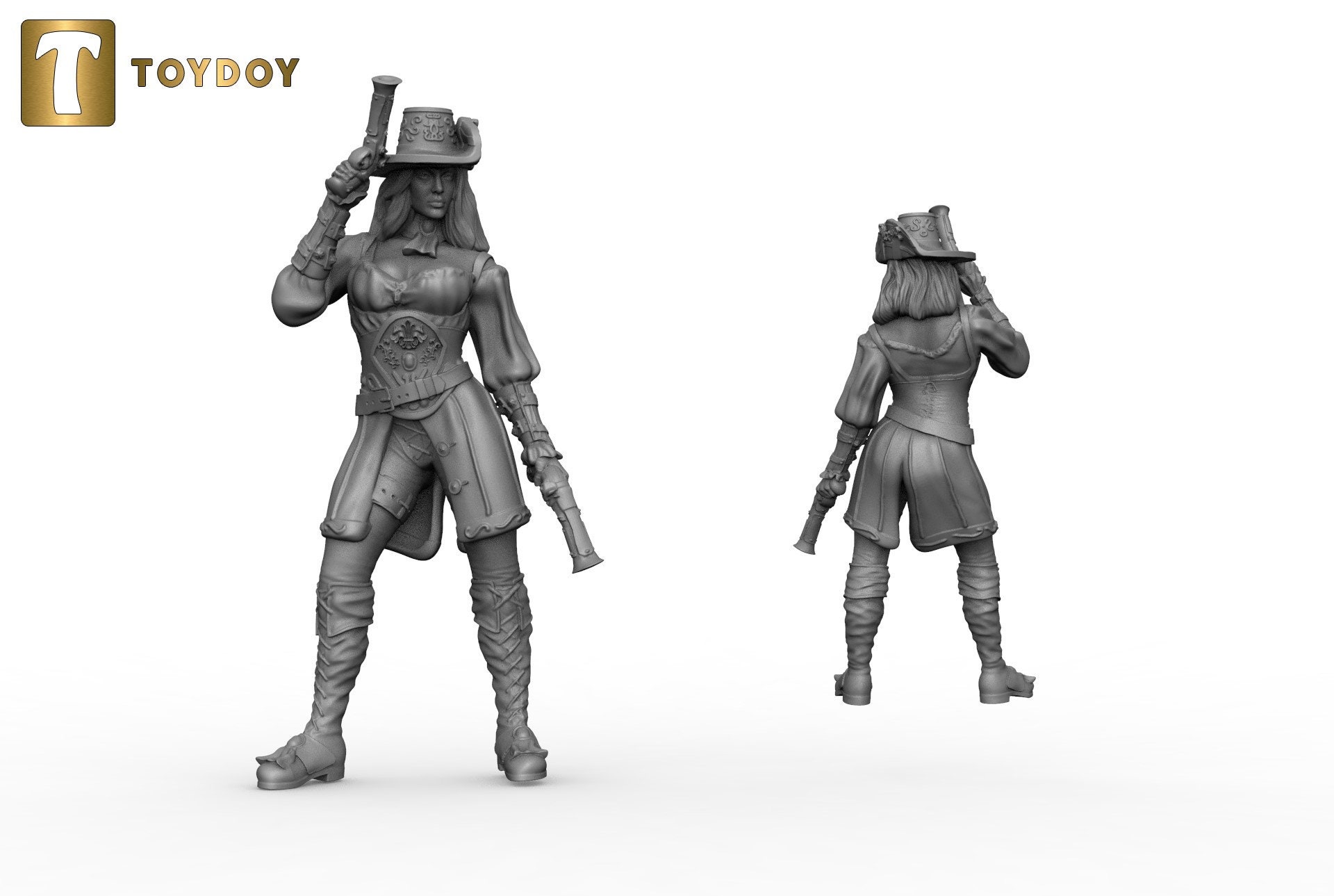 Female Gunslinger for Tabletop Rpgs Golden Heroes STL - Etsy