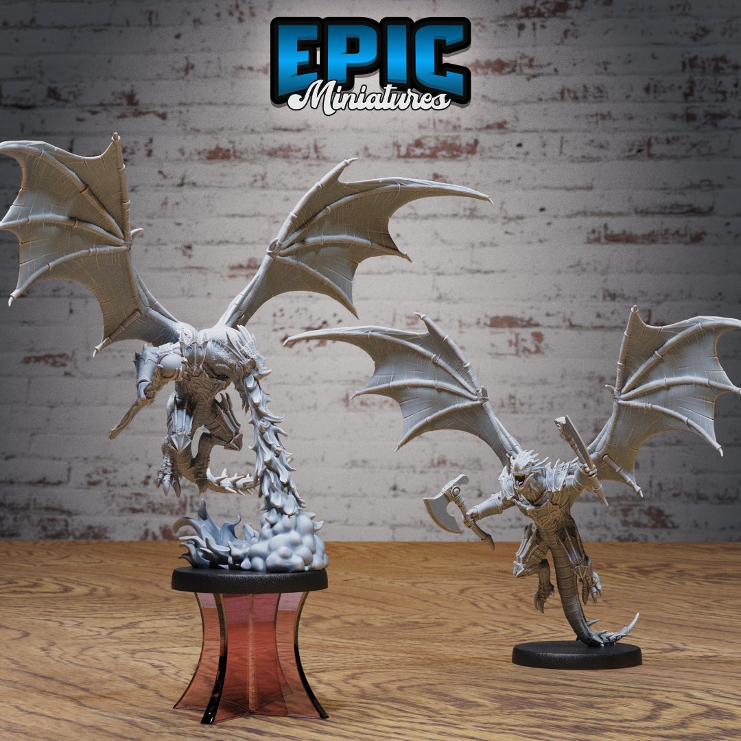Winged Half Dragon - Epic Miniatures | Dungeons & Dragons | Pathfinder ...