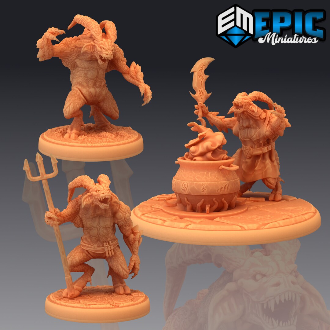Horned Devil Epic Miniatures Dungeons & Dragons Pathfinder Tabletop - Etsy