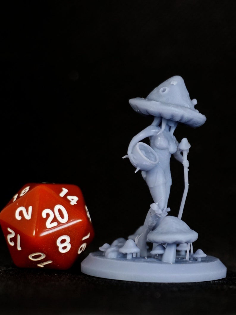 Mushroom Witch Pin up Miniature for Tabletop Rpgs Deepgrove - Etsy